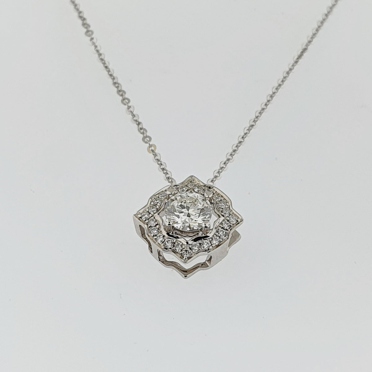 Diamond 18ct White Gold Necklace – The Goldsmiths Gallery Limited